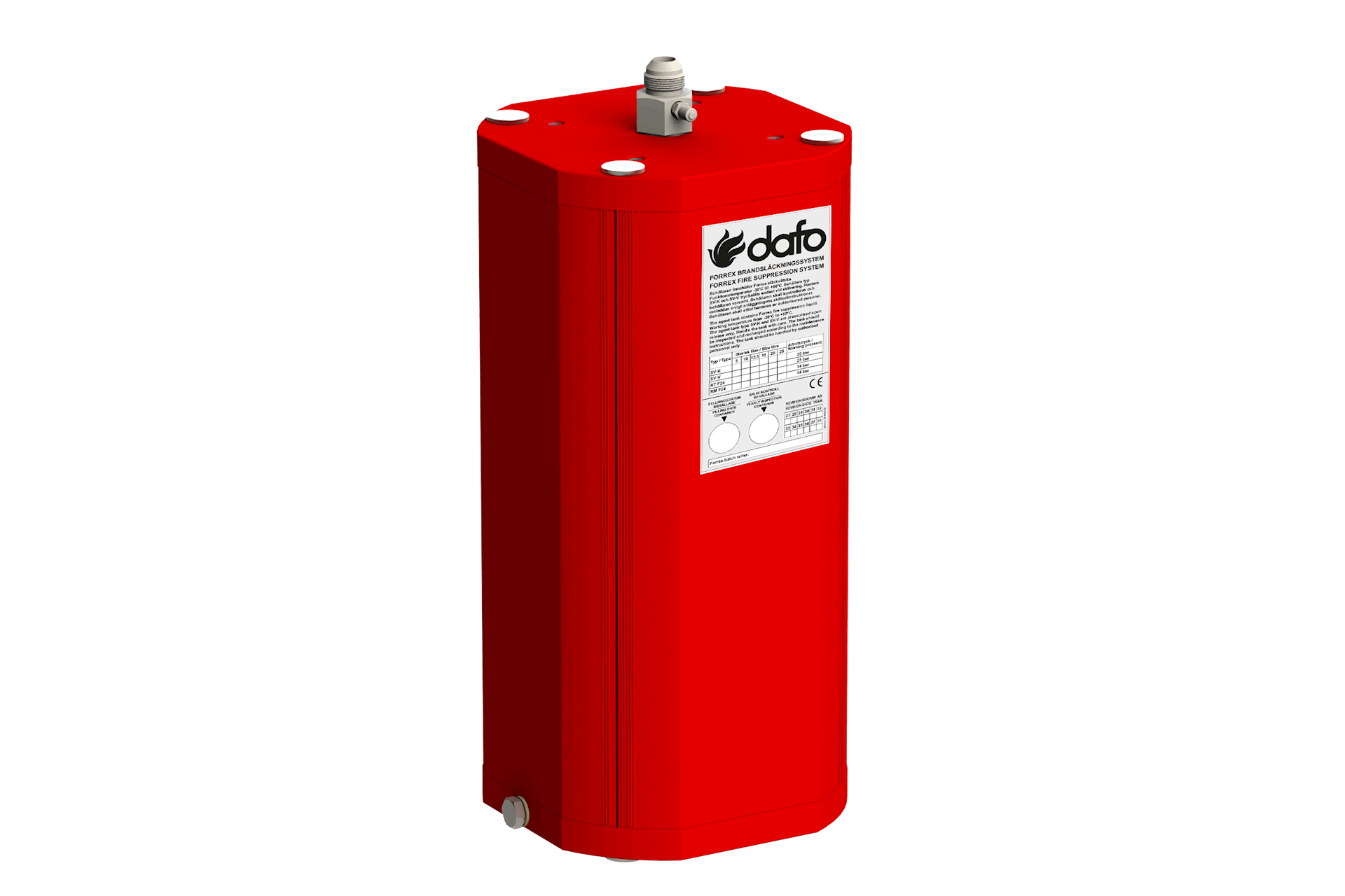 Dafo Vehicle - Fire suppression SV-K agent tank